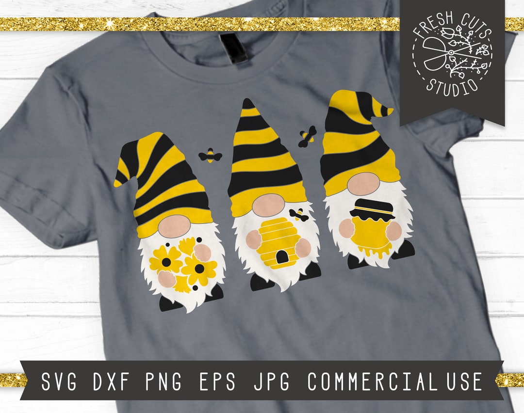 Bee Gnomes SVG, Bee Gnome Svg, Bumble Bee SVG Cut Files for Cricut ...