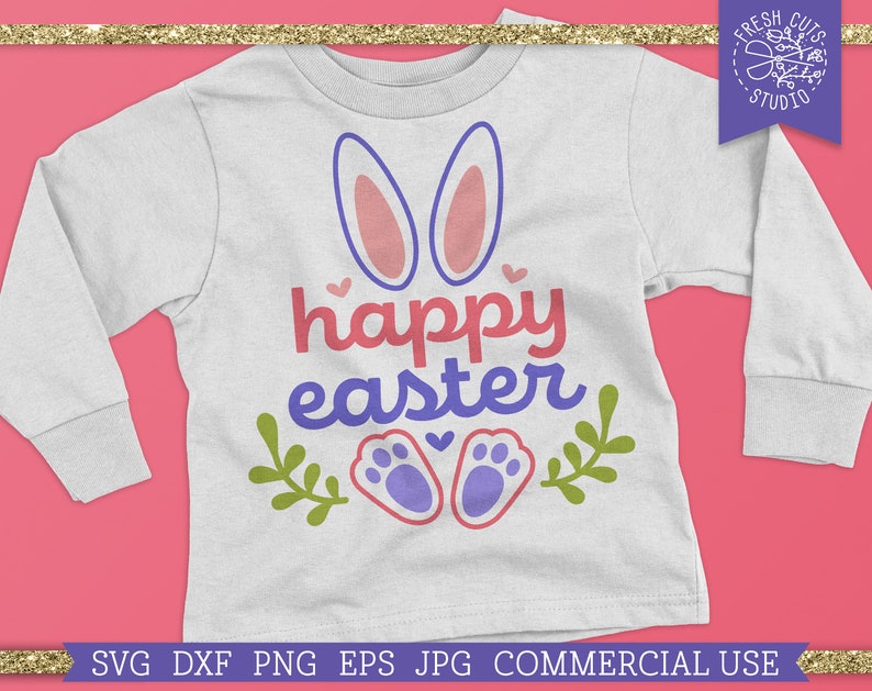 Happy Easter SVG Bunny Ears Svg Cut File for Cricut and - Etsy