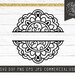 Mandela Frame Svg, Mandala Monogram Split Frame Cut File for Cricut ...