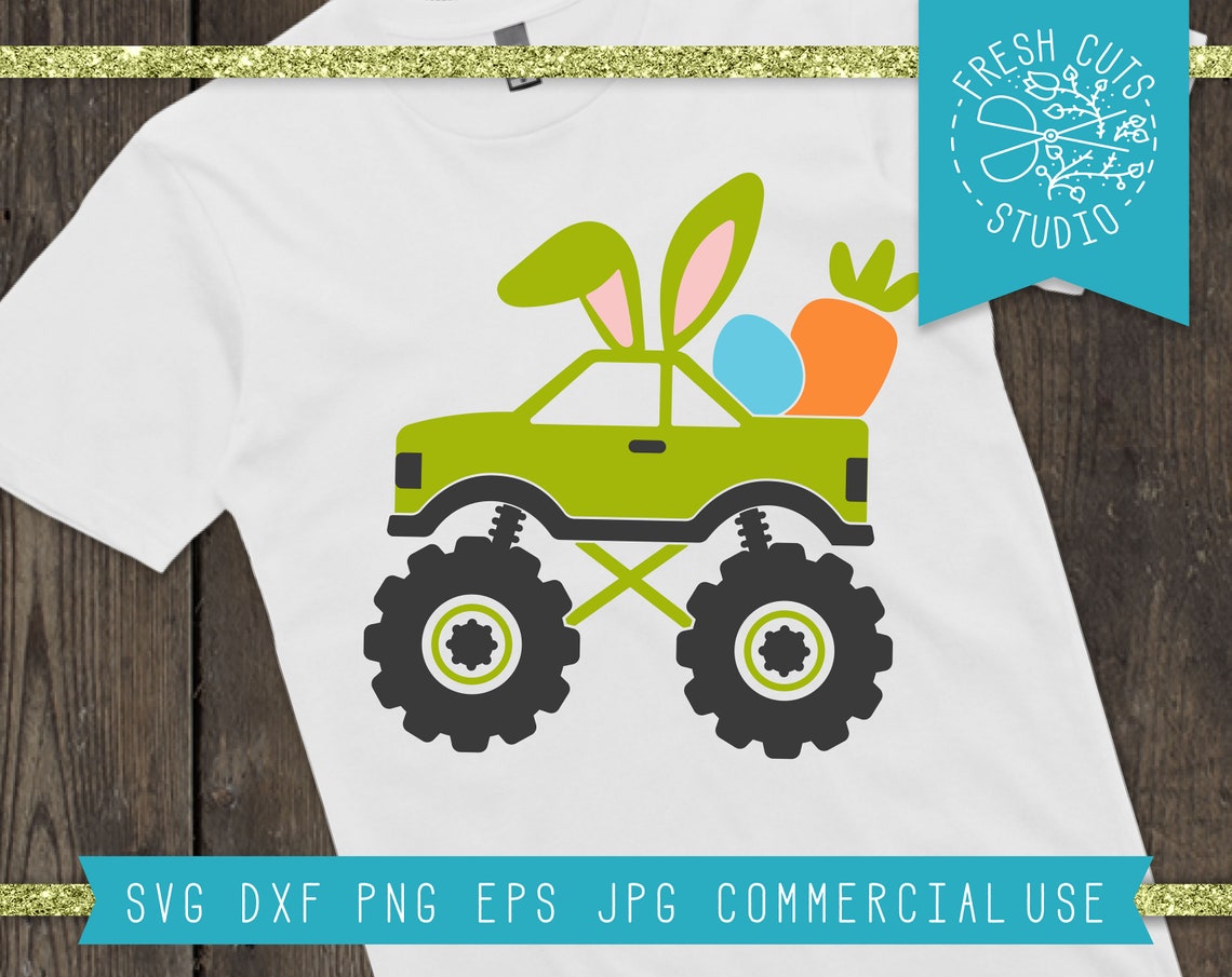 Monster Truck SVG Cut File for Cricut Easter Truck SVG for - Etsy