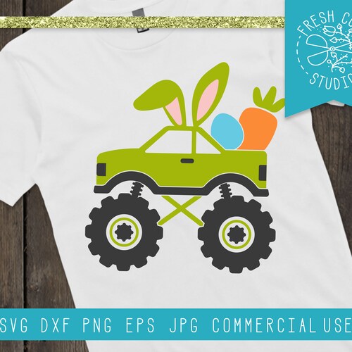Easter Monster Truck SVG for Boys Easter Bunny Svg Egg Truck - Etsy
