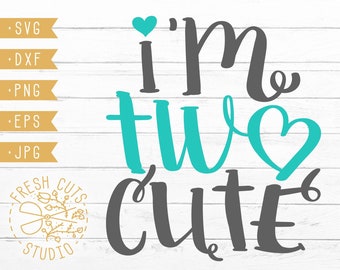 I'm Two Cute SVG Instant Download Design for Toddler Hand - Etsy
