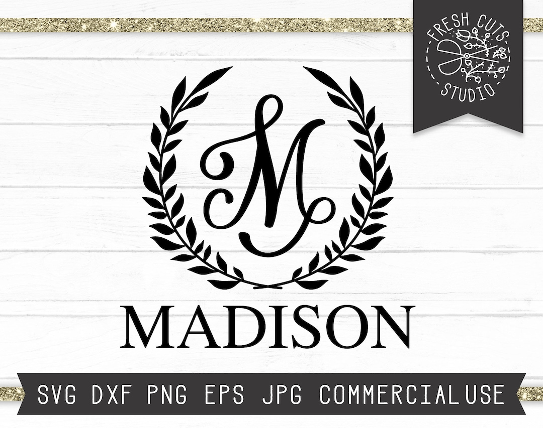 Initial SVG File Instant Download, Monogram Letters Font Svg, Fancy ...