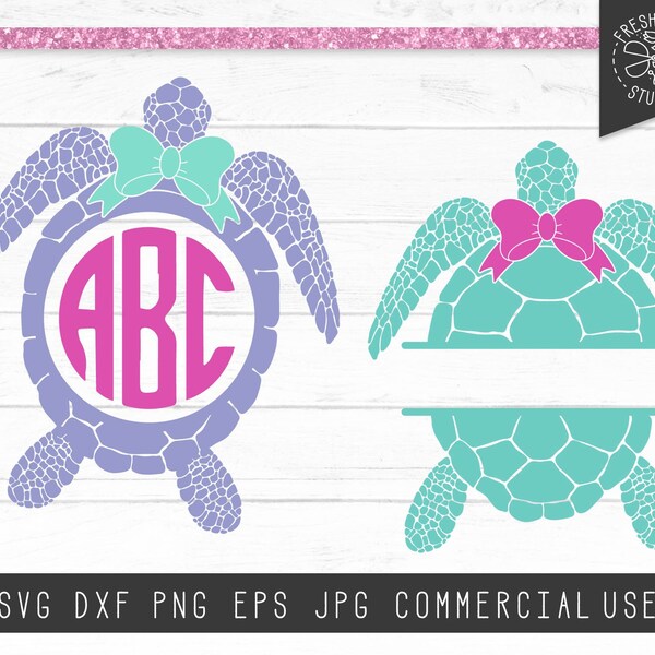 Turtle Monogram - Etsy