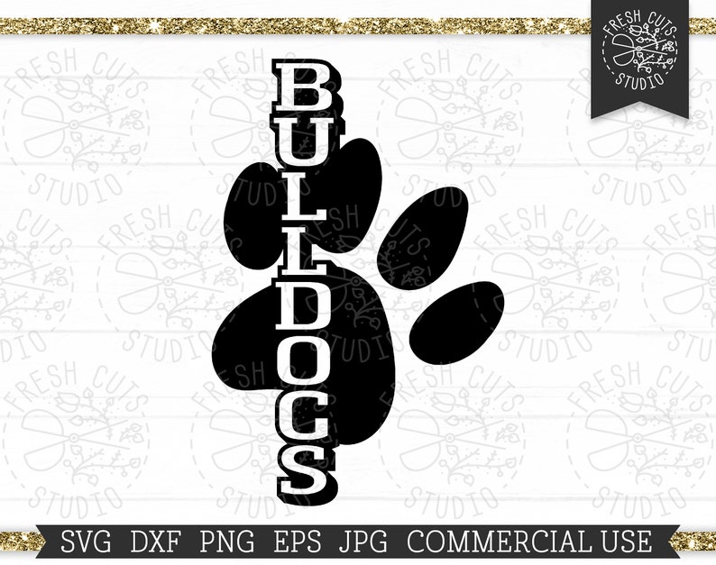 Bulldogs SVG Football Cut File for Cricut Varsity Letters - Etsy