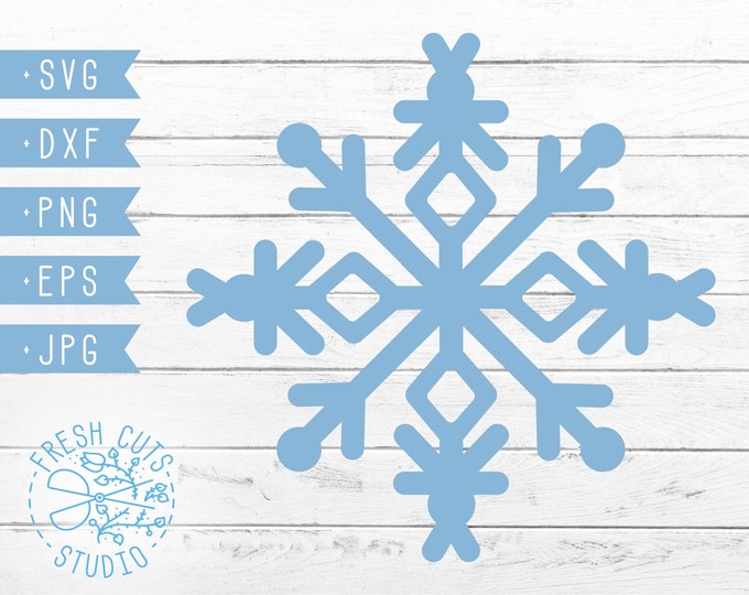 Snowflake Silhouette SVG, Svg, Dxf, Cricut, Silhouette Cut File ...