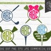 Golf Monogram SVG Cut Files for Cricut, Golfing Silhouettes, Golf Club ...
