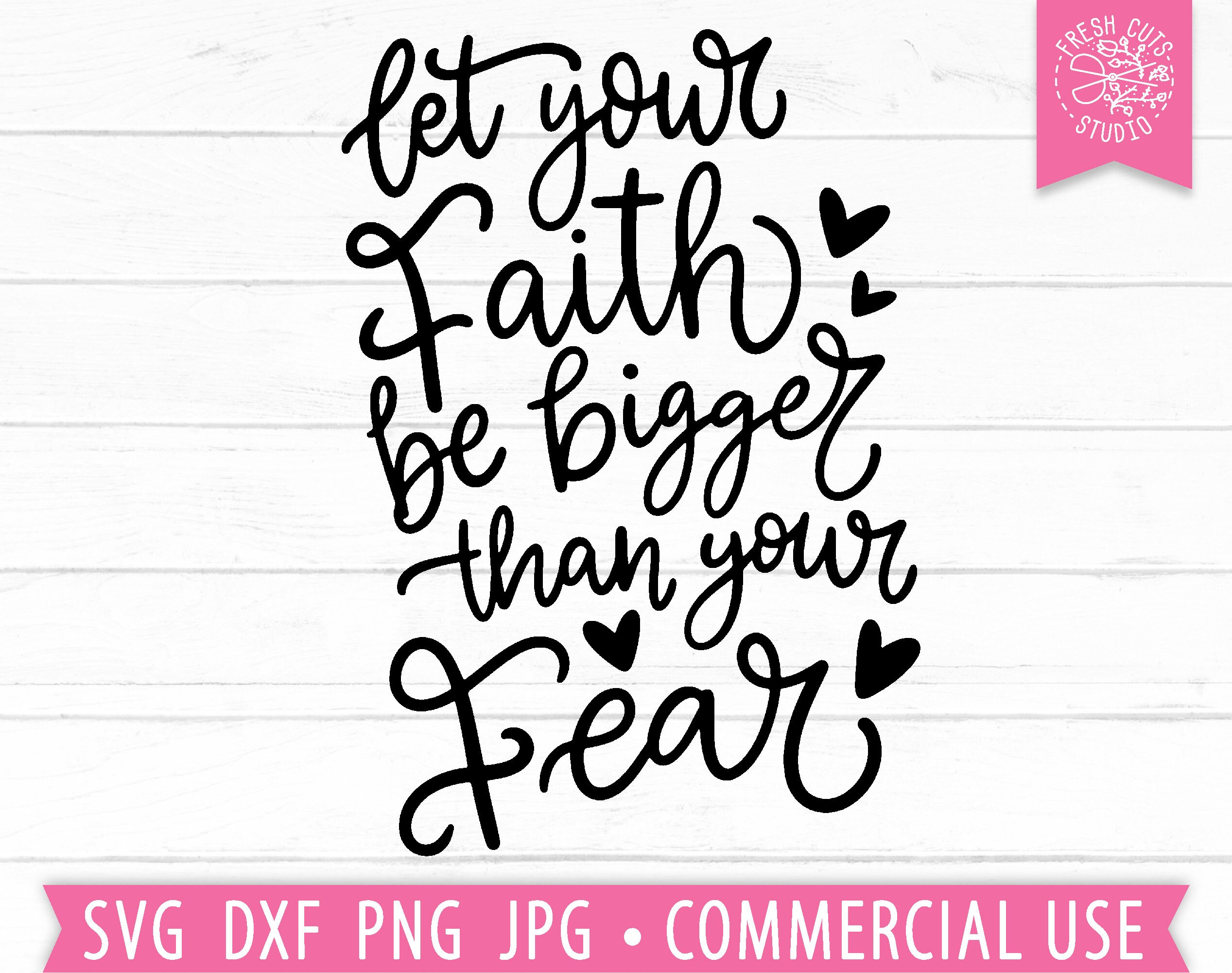 Faith SVG Quote Cut File para Cricut Deja que tu fe sea más - Etsy México