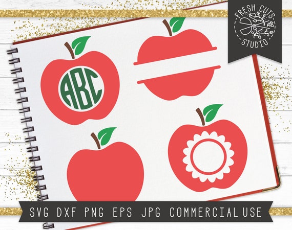 Teacher Monogram Frame SVG Instant Download Teacher Split - Etsy