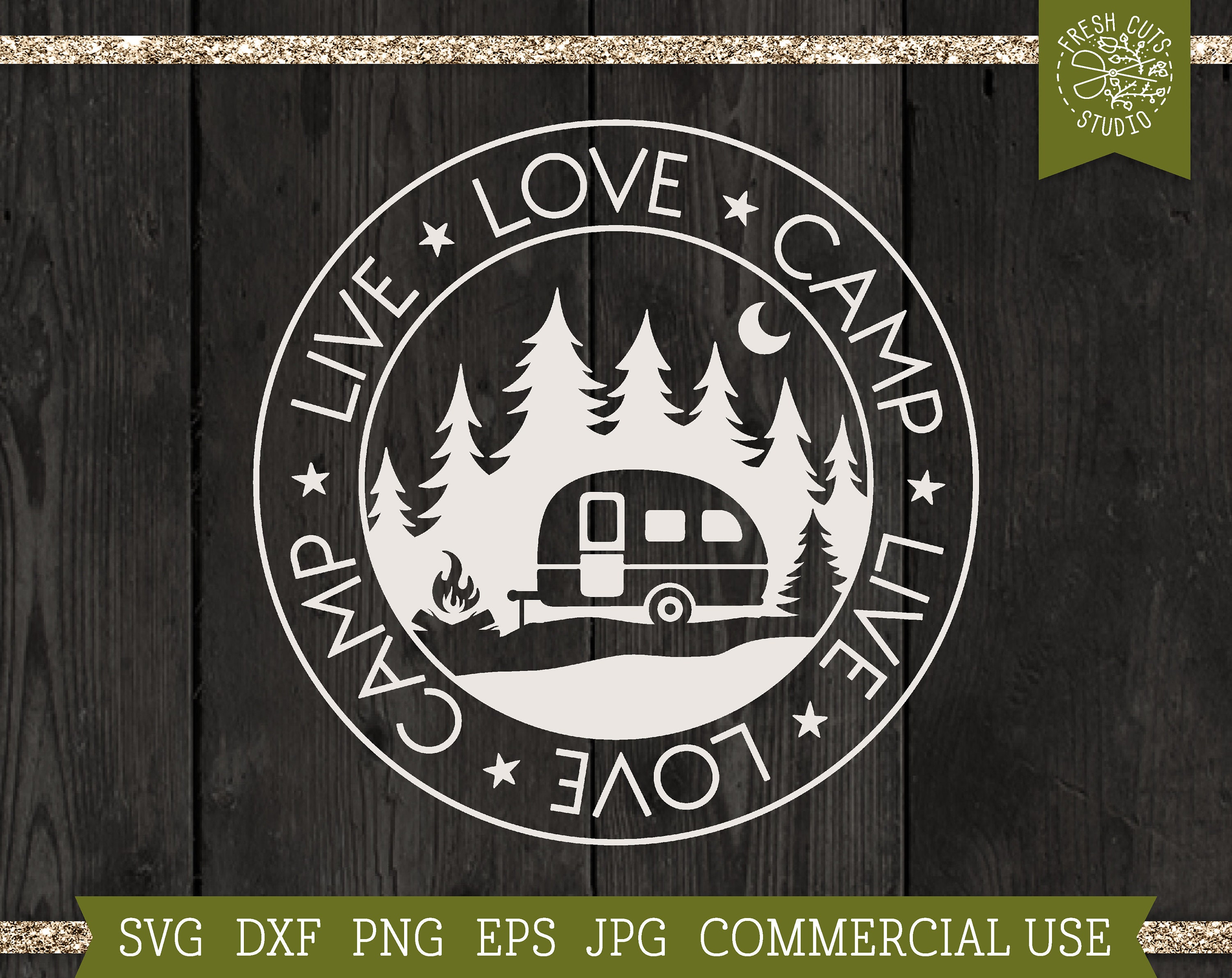 Live Love Camp SVG Camper Svg Cut File for Cricut Silhouette - Etsy