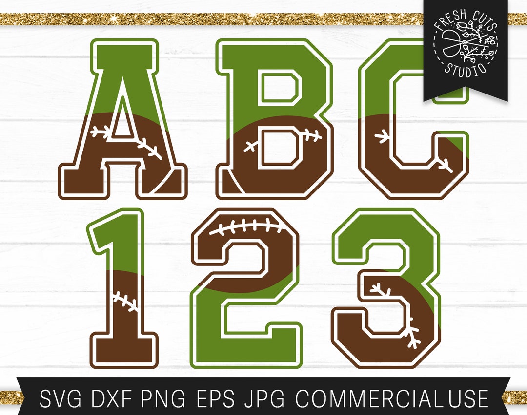 Football Letters SVG Cut File for Cricut, Football Alphabet, Sport ...