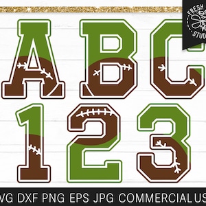 Football Letters SVG Cut File for Cricut, Football Alphabet, Sport ...