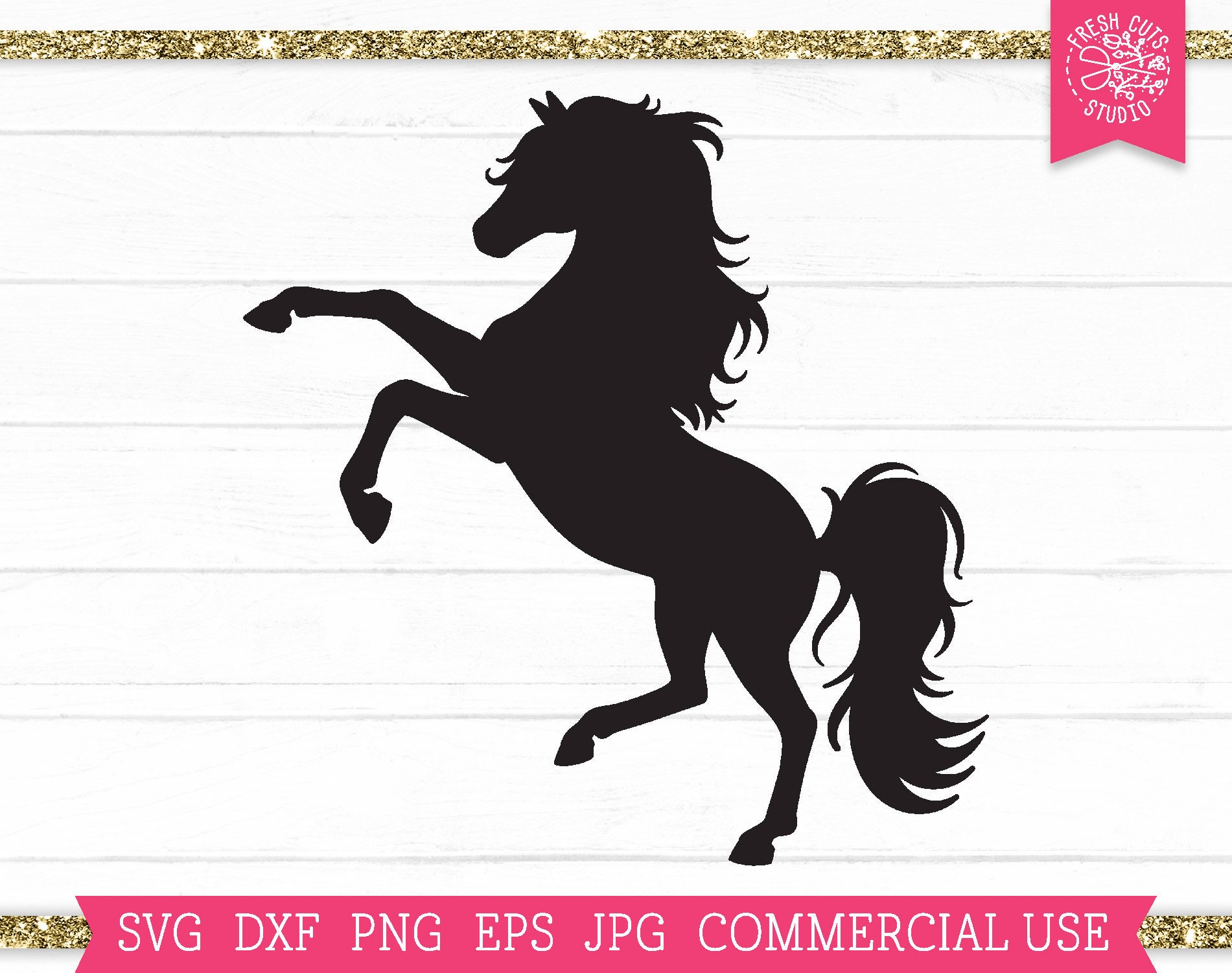 Pretty Horse SVG Cut File Cricut Horse Silhouette Horse - Etsy