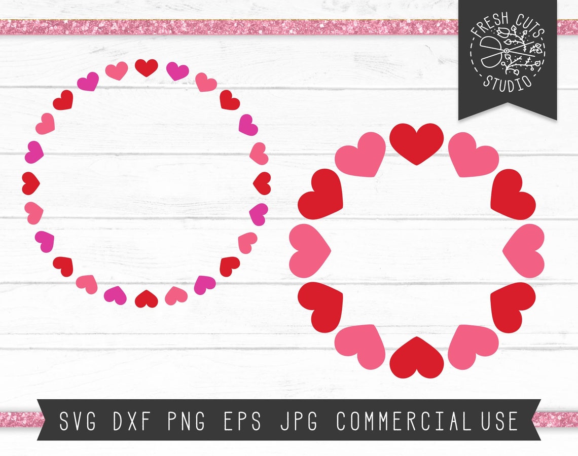 Heart Monogram SVG Cut File for Cricut Silhouette Monogram - Etsy