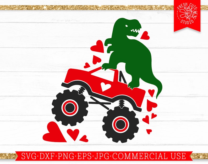 Valentine Dinosaur SVG T Rex Valentine's Day Design Kids - Etsy