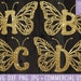 Butterfly Letters SVG Alphabet Cut File Cricut, Silhouette, Butterfly ...