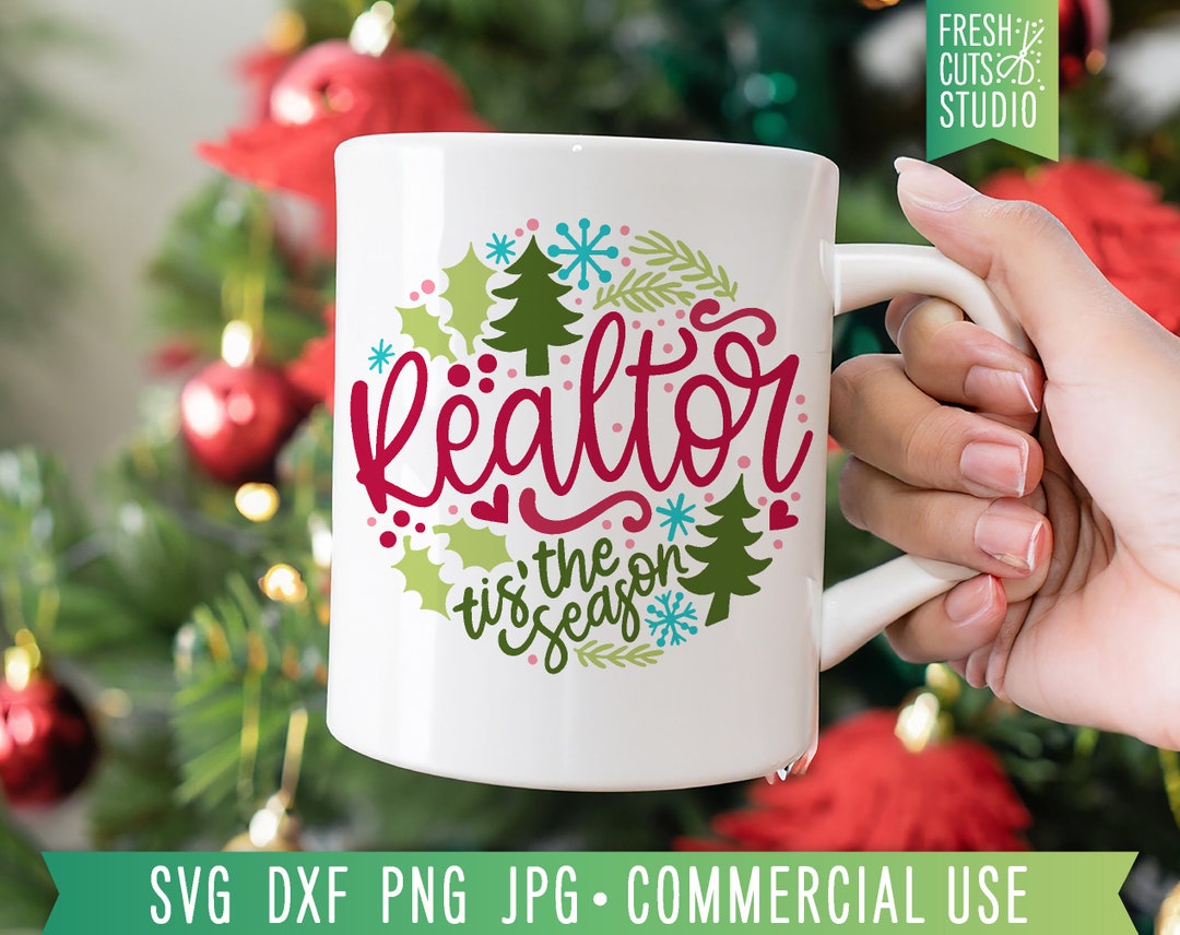 Christmas Realtor SVG PNG Image, Real Estate Agent Svg, Holiday ...