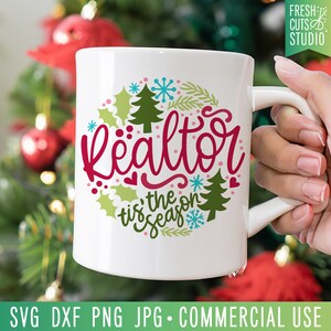 Christmas Realtor SVG PNG Image, Real Estate Agent Svg, Holiday ...
