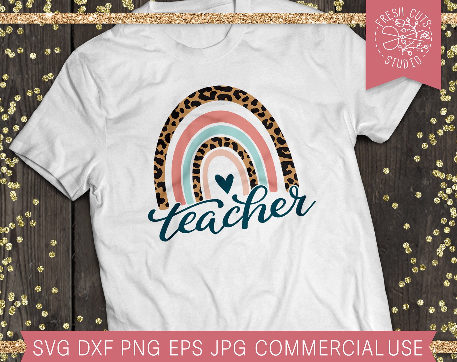 Teacher Rainbow SVG Cut File for Teachers Boho Rainbow | Etsy