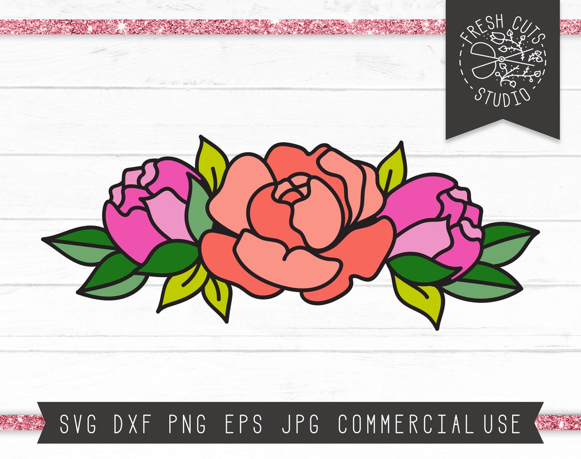 Flower Svg Floral SVG Instant Download Flower Cut File for - Etsy