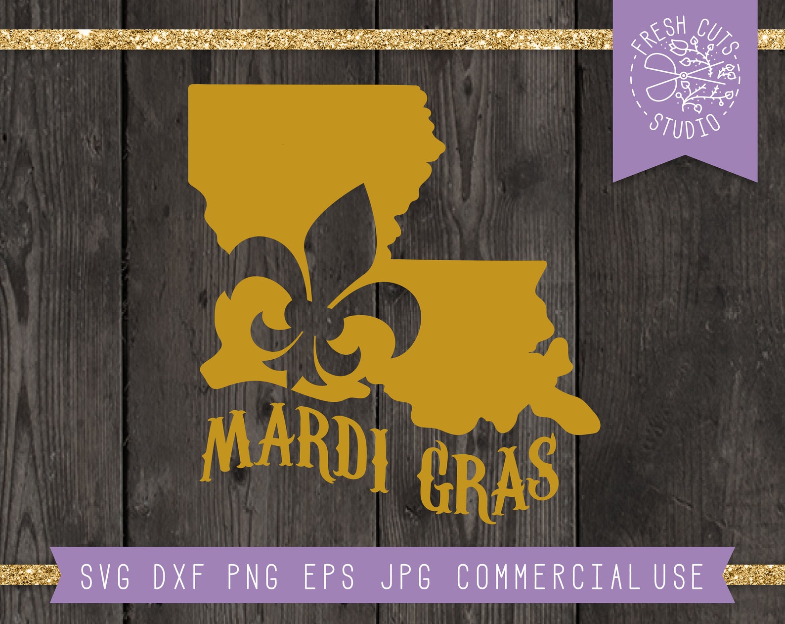 Mardi Gras SVG Cut File Louisiana Svg Louisiana State Svg | Etsy