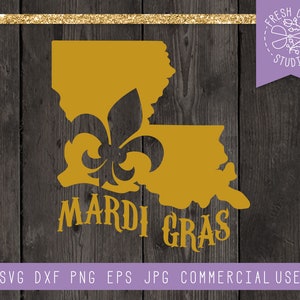 Mardi Gras SVG Cut File, Louisiana Svg, Louisiana State Svg Shirt ...
