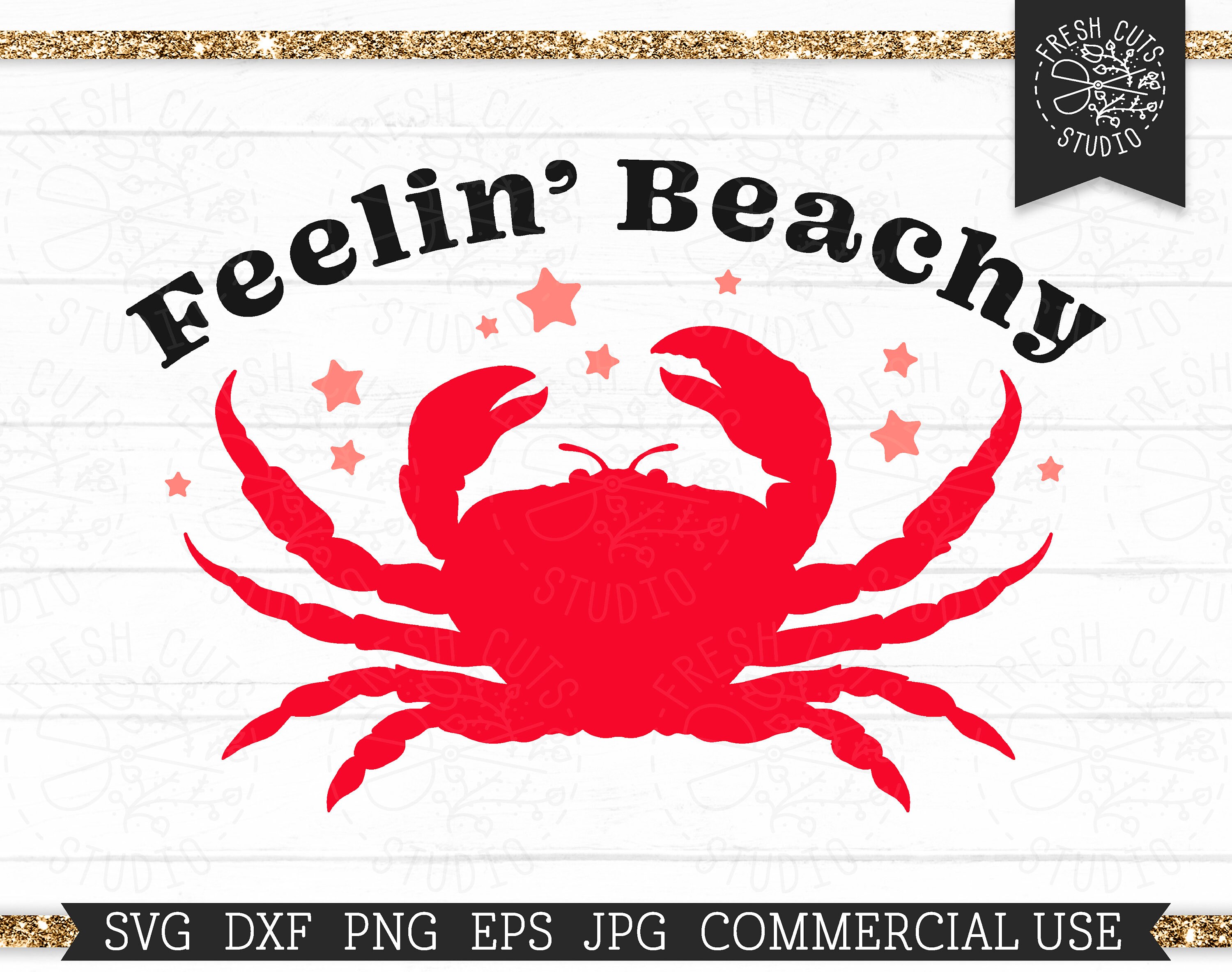 Feeling Beachy Crab SVG Cut File for Cricut, Crawfish, Crabby svg Funny ...