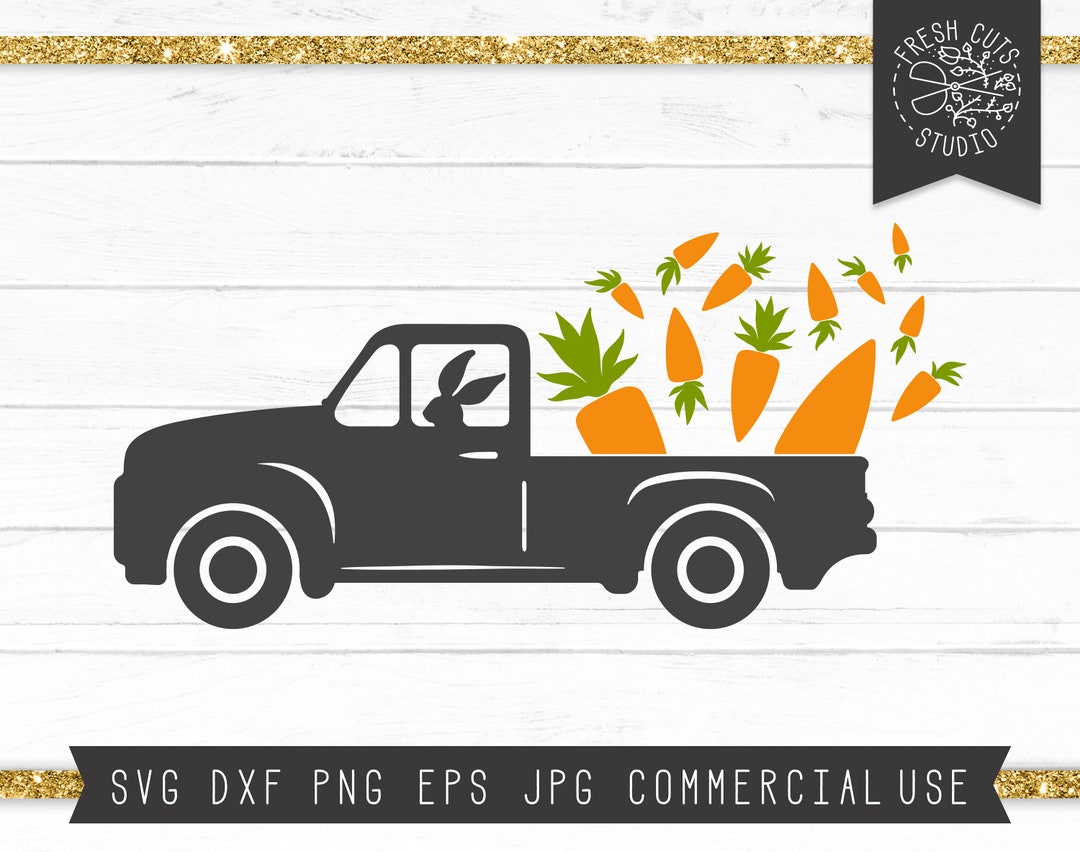 Easter Truck SVG Cut File for Cricut, Bunny Truck Svg, Easter Bunny Svg ...