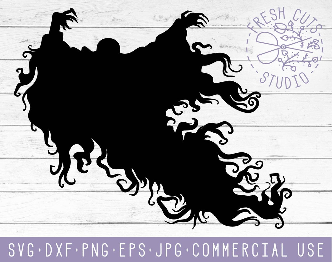 Monster Ghost SVG for Cricut or Silhouette, Wizard Cut Files, Dxf Eps ...