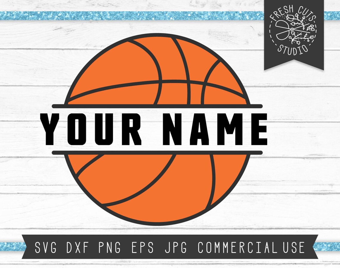 Basketball Monogram Frame SVG Cut File Instant Download - Etsy