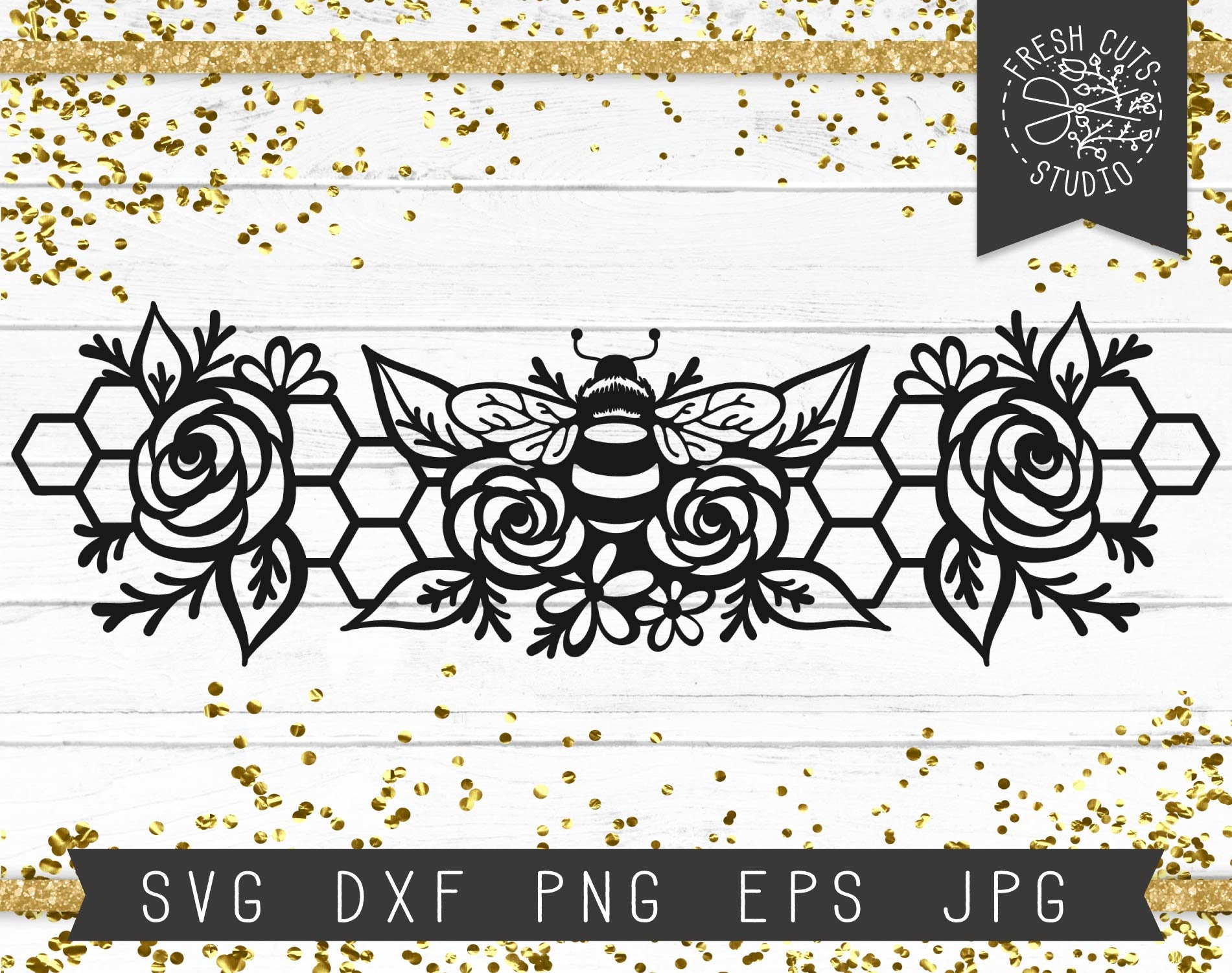 Bee SVG Cut File Floral Bee SVG Swag Bumble Bee Svg - Etsy