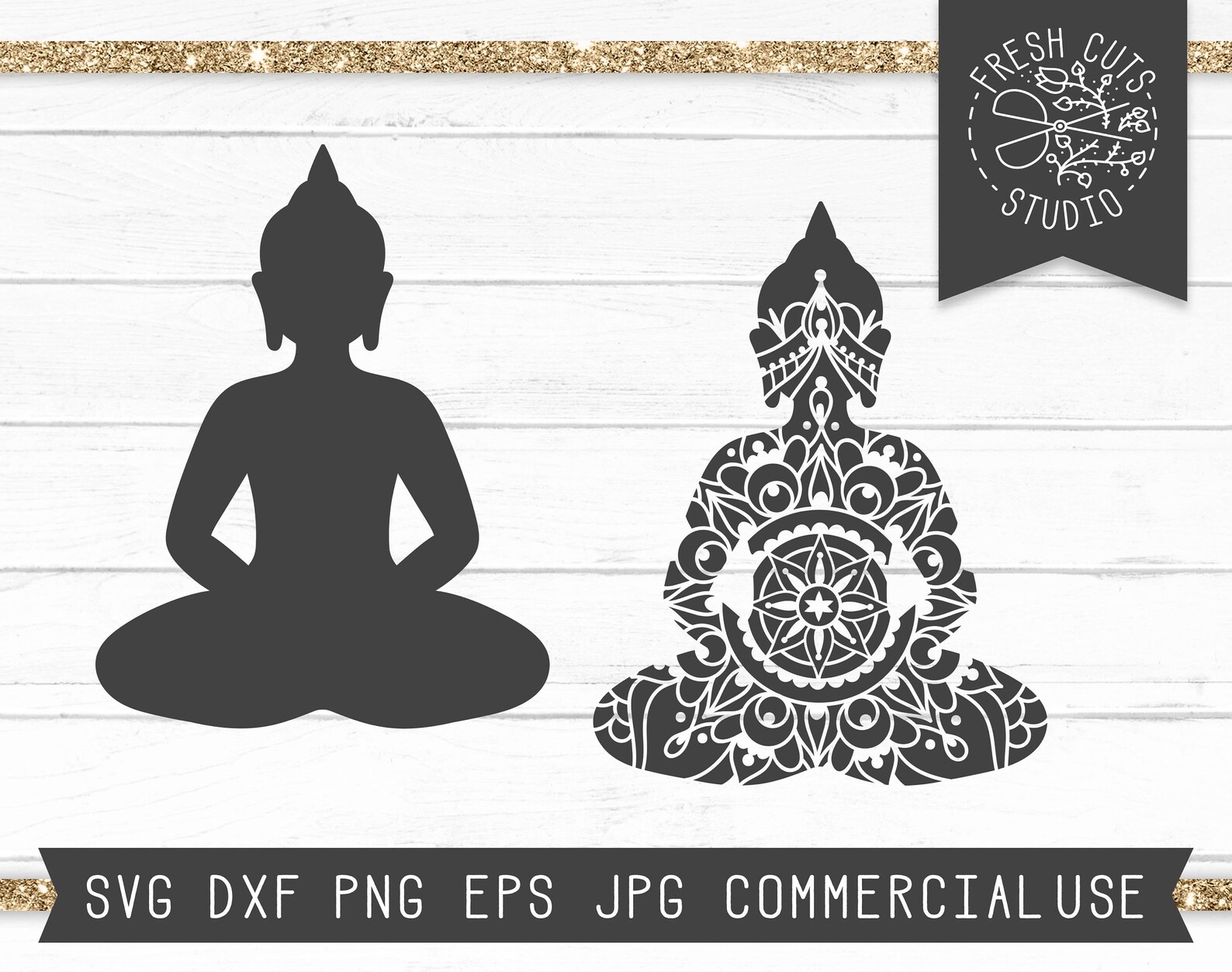 Buddha SVG Cut File, Buddha Mandala Svg, Buddha Silhouette, Lotus Svg ...