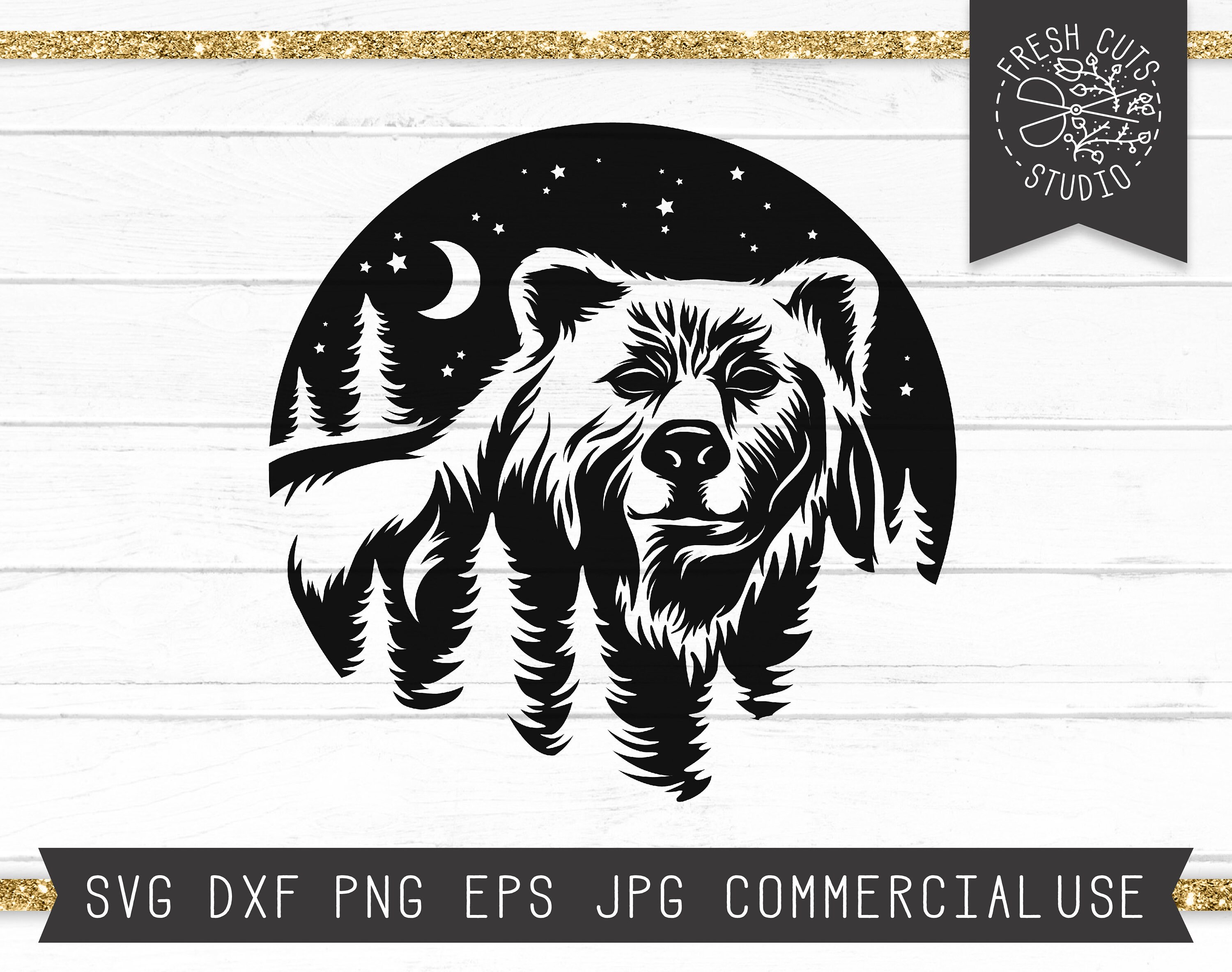 Archivo SVG del oso silueta del oso svg madera del oso svg - Etsy España