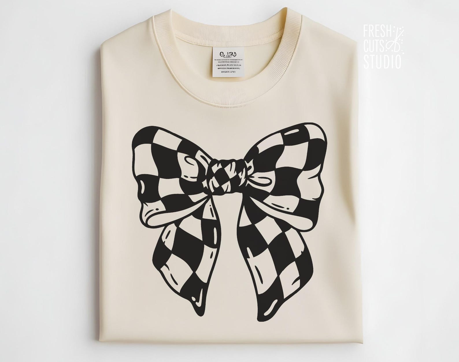 Checkered Bow Svg Cut File for Cricut, Coquette Check Bow, Hand Drawn ...