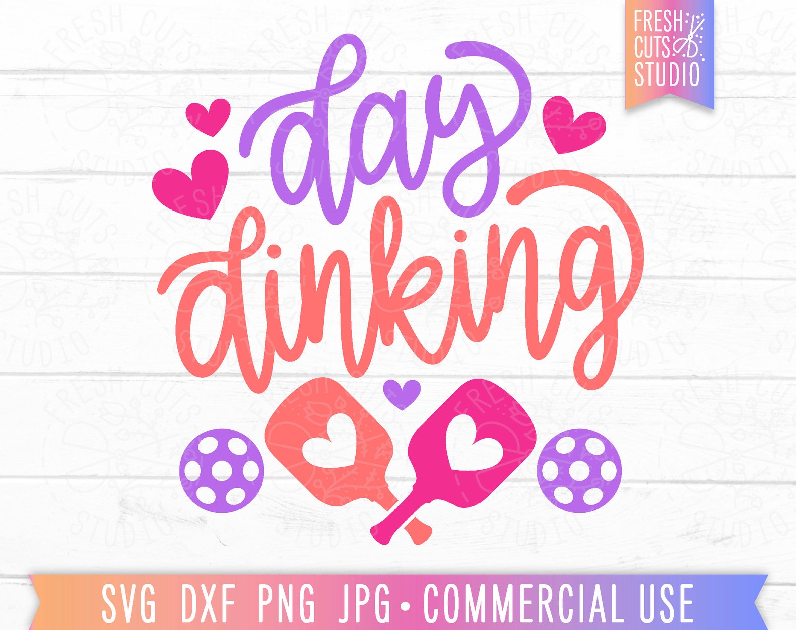 Day Dinking SVG, Funny Pickleball SVG Quote, Cute Pickle Ball Cut File ...