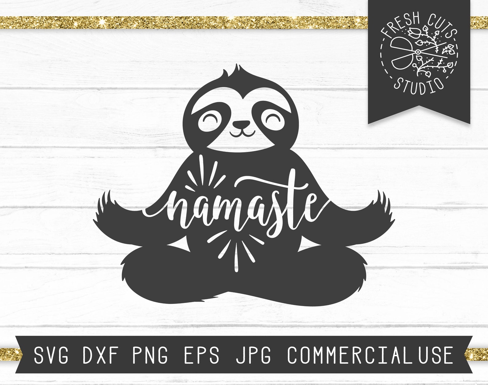 Namaste Svg File Yoga Svg Sloth Svg Yoga Pose Svg - Etsy