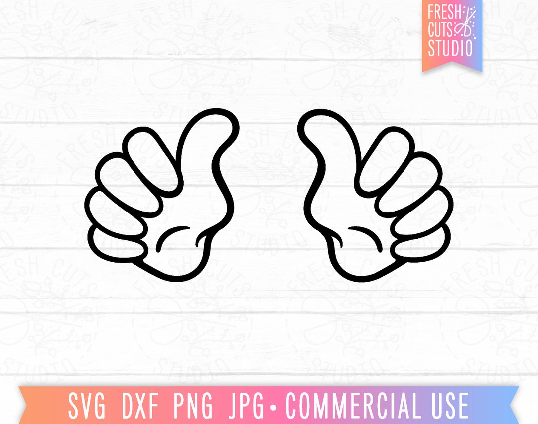 Thumbs up SVG Cut File for Cricut, Good Luck, Double Thumbs Up, Two ...