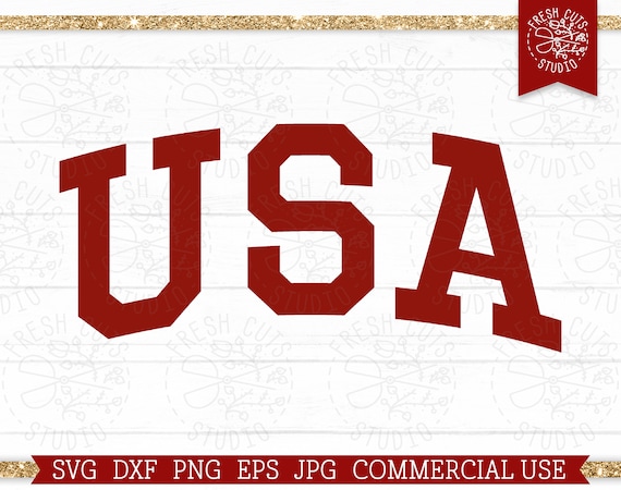 USA Svg Varsity Letters Sporty Design America Sweatshirt Cut | Etsy