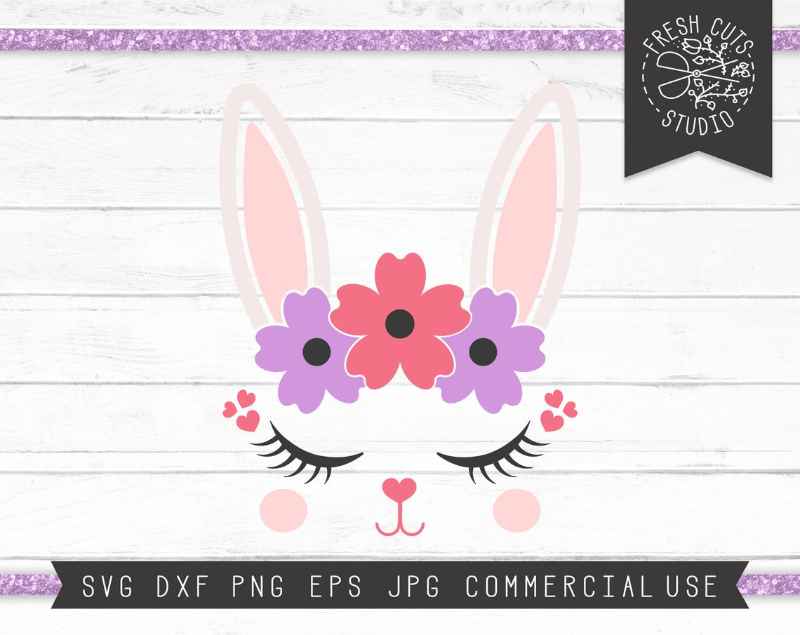 Bunny Face SVG Cut File Instant Download Cute Rabbit SVG - Etsy