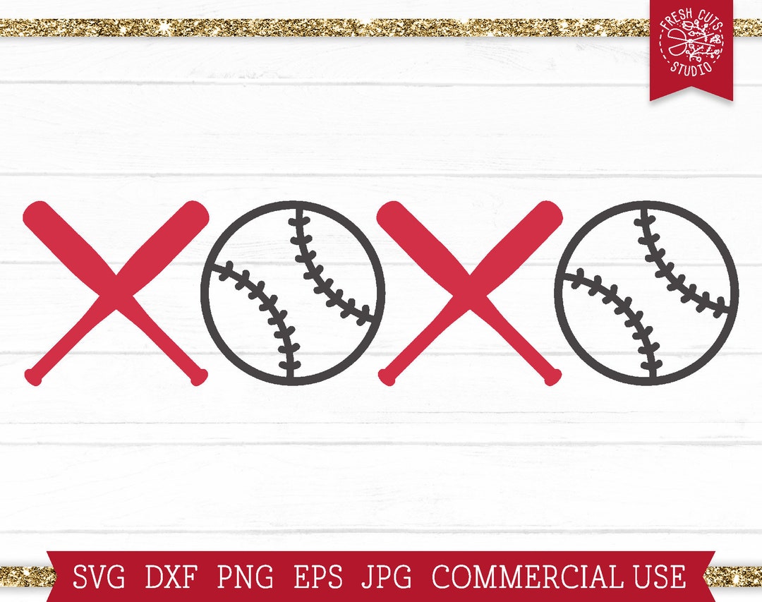 Baseball XOXO SVG Valentine Cut File for Cricut, Happy Valentines Day ...