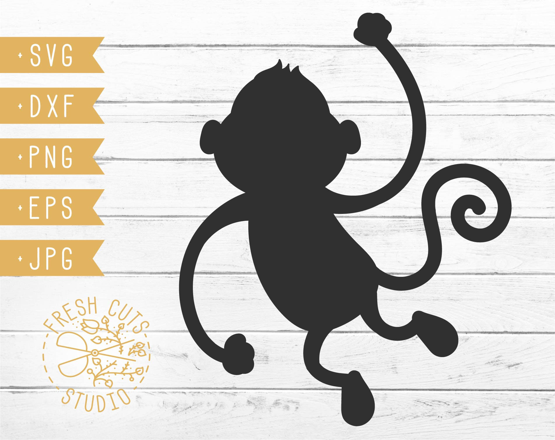 Monkey SVG Cut File Instant Download Design for Cricut, Monkey ...