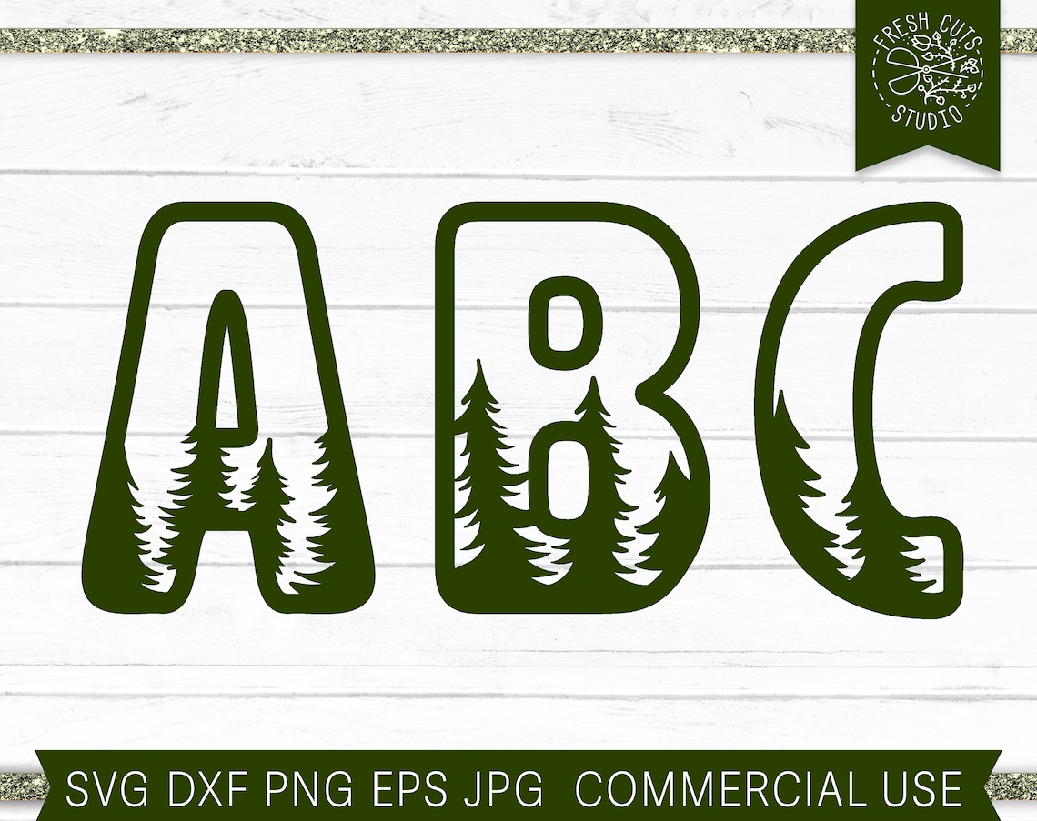 Forest Font Letters SVG Cut Files for Cricut for Silhouette - Etsy