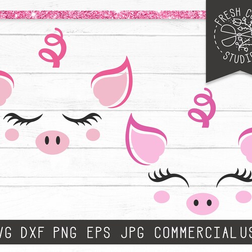 Pig SVG Pig Faces SVG Cut File for Cricut Farm Svg Girl Pig - Etsy