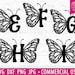 Butterfly Letters SVG Alphabet Cut File Cricut, Silhouette, Butterfly ...