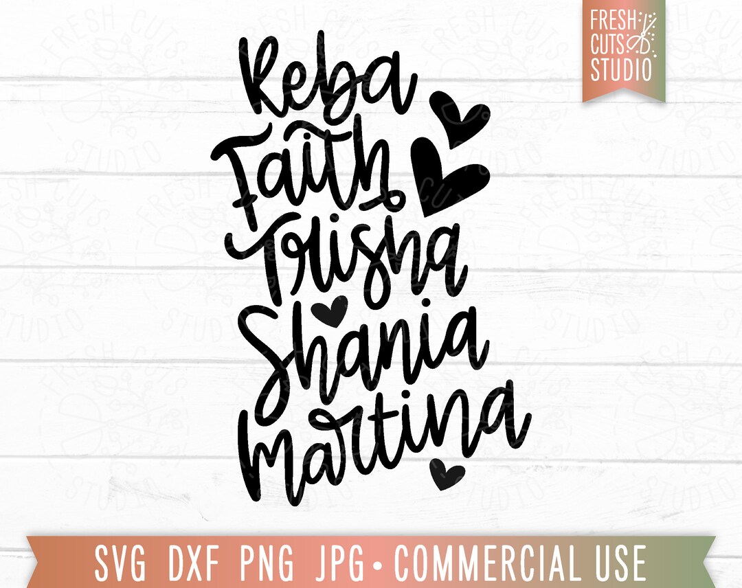Country Music Divas SVG Cut File, Hand Lettered Design, Country Music ...