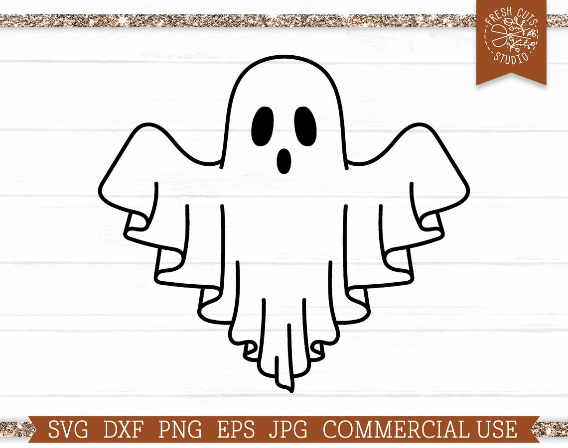 Ghost SVG Halloween Cut File for Cricut Fall Clipart Simple - Etsy