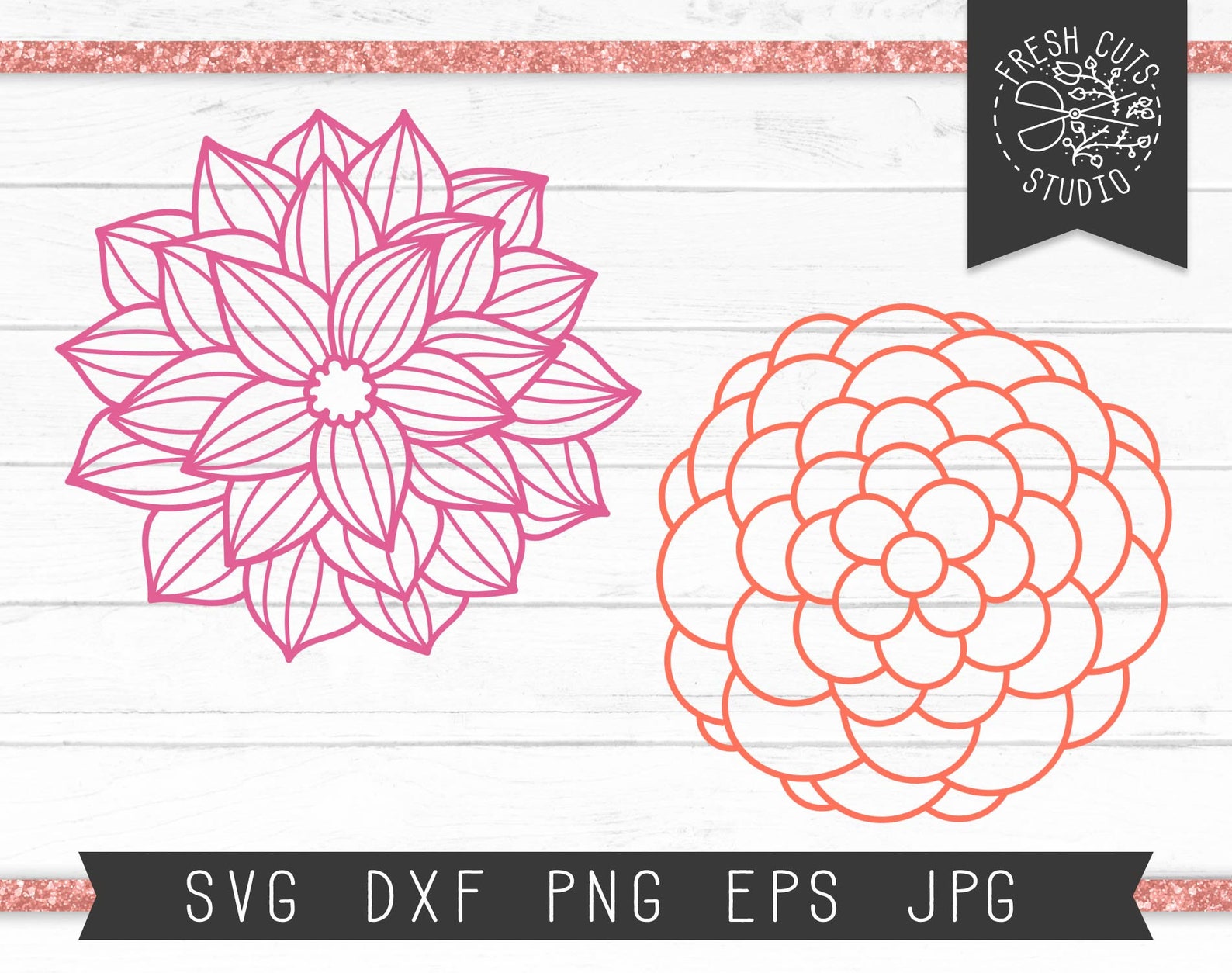 Dahlia Flower SVG Cut File Instant Download Digital Design for | Etsy