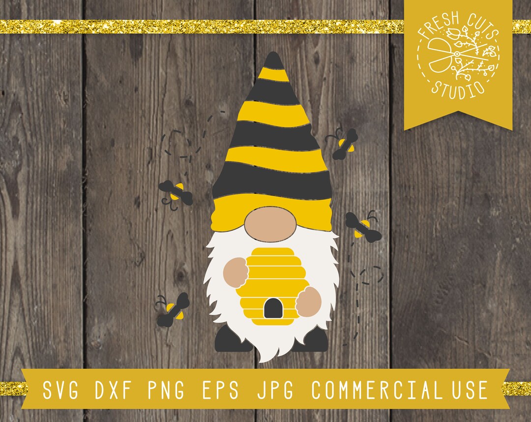 Bee Gnome SVG, Honey Bee SVG, Gnome Cut File, Honey Svg, Honey Comb Svg ...