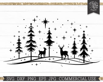 Winter Scene Svg - Etsy