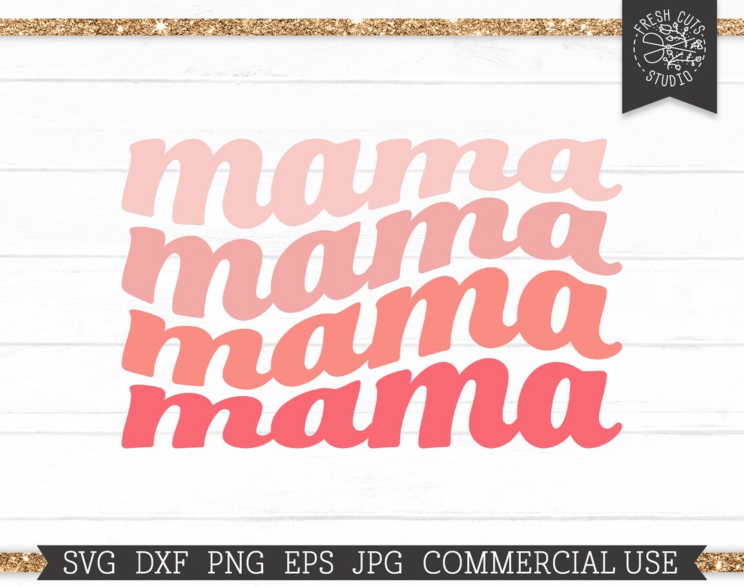 Wavy Mama SVG PNG Sublimation File, Mothers Day Cut File for Cricut ...